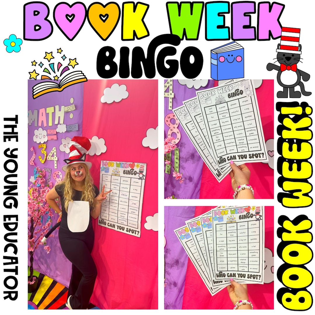 Book Week Bingo / Book Character Activity / Book Parade / Rainbow & BW ...
