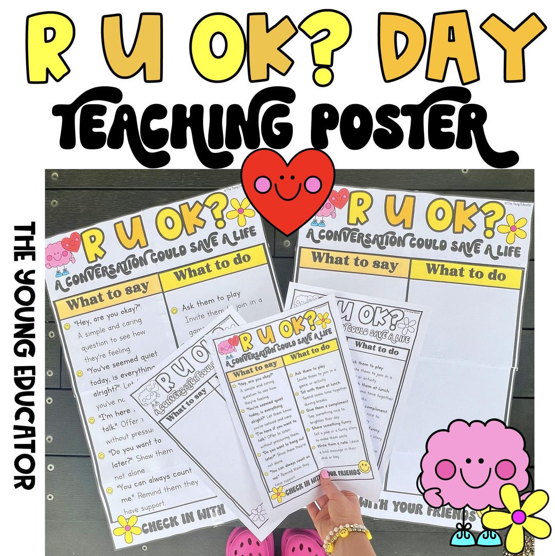 R U OK? Day Teaching Poster & Display /building Empathy/ Mental Health ...