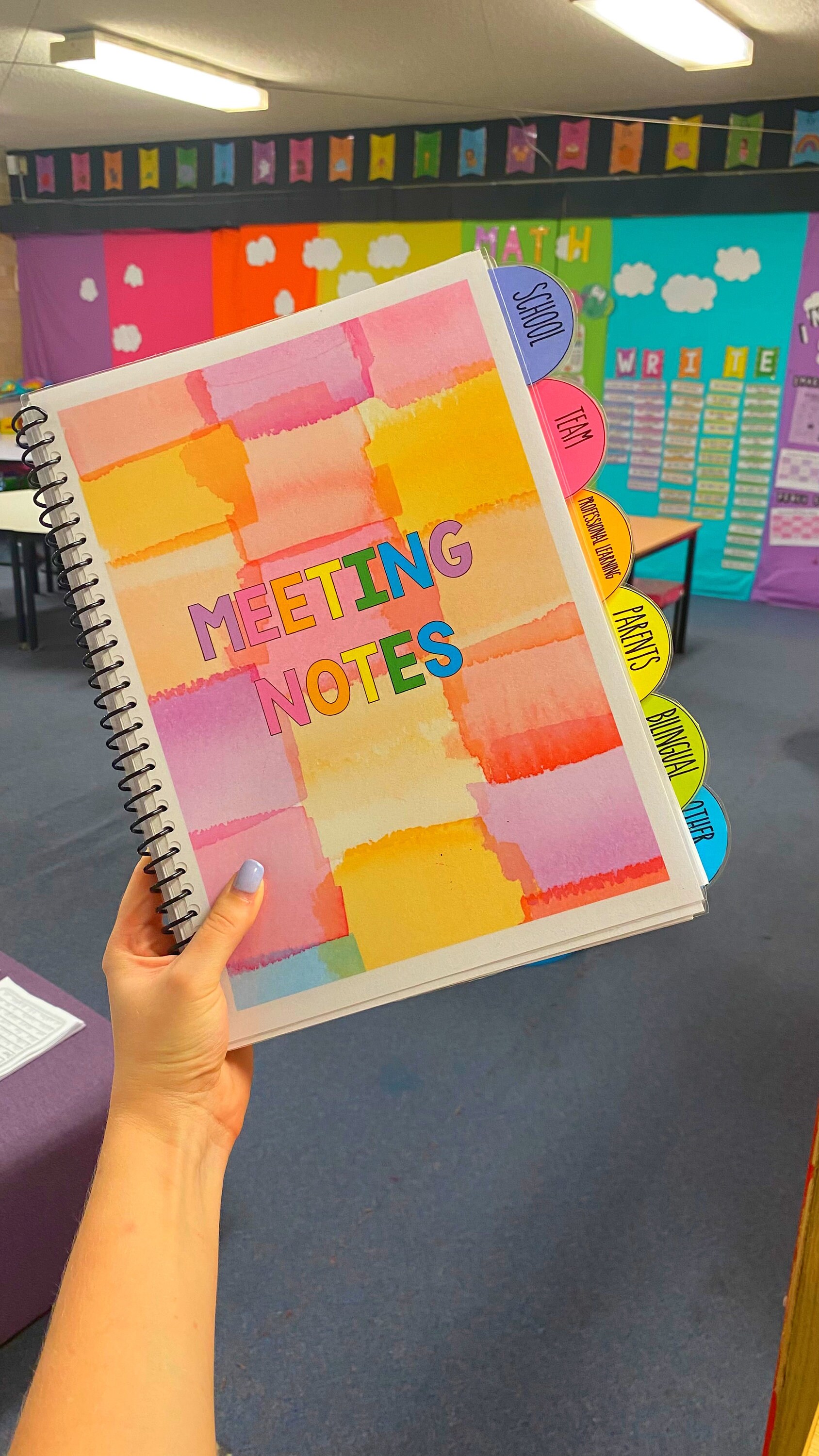 RAINBOW MEETING NOTEBOOK for Teachers and School Admin - Etsy