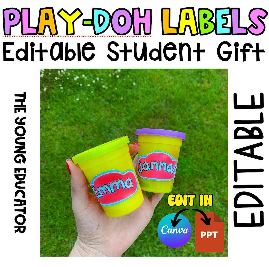 Editable Play-doh Labels - Student Gift Christmas/end of Year/back to ...