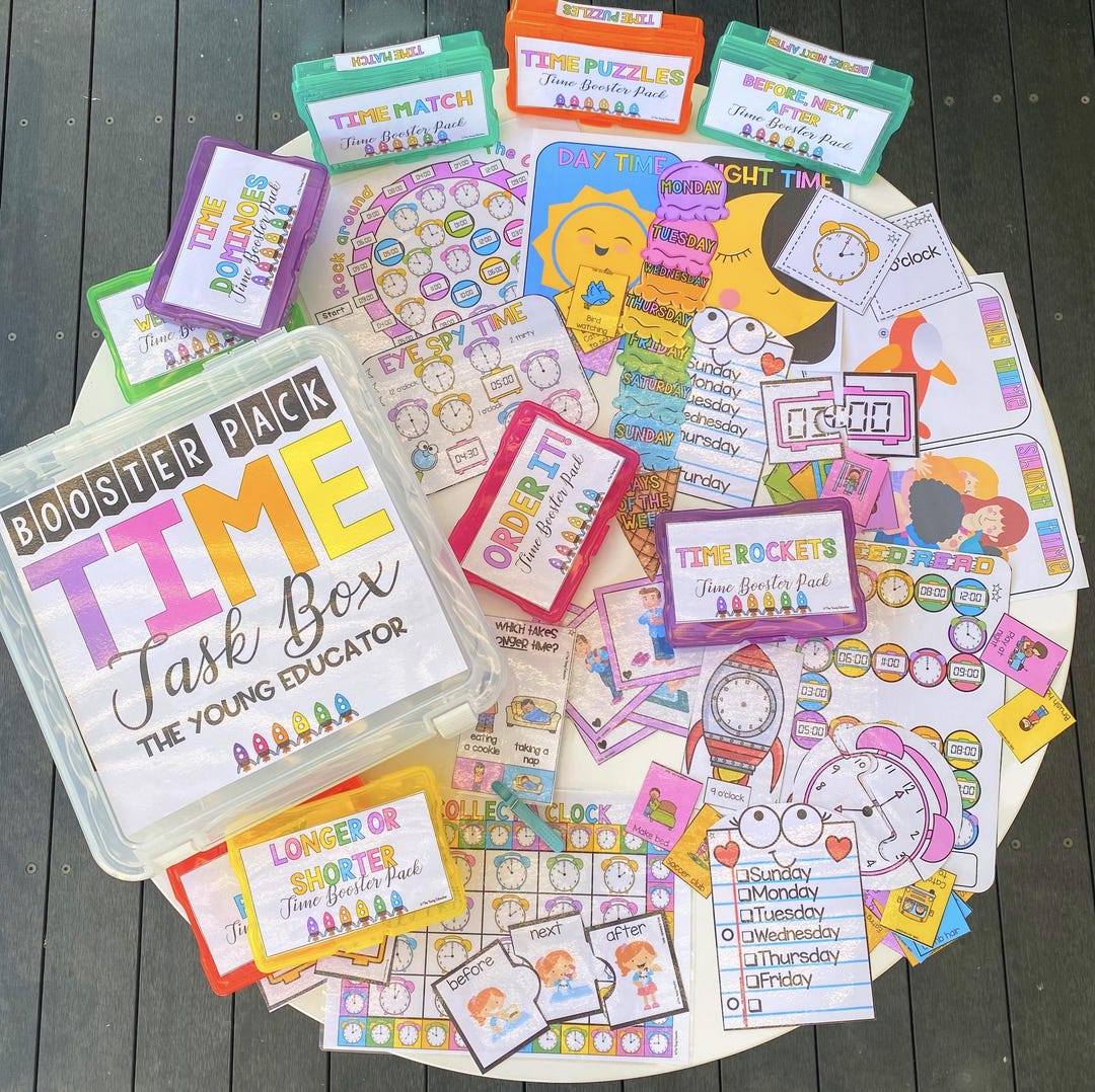 Time Booster Pack - Kindergarten Prep Pre-primary Pack 1/4 - Math ...