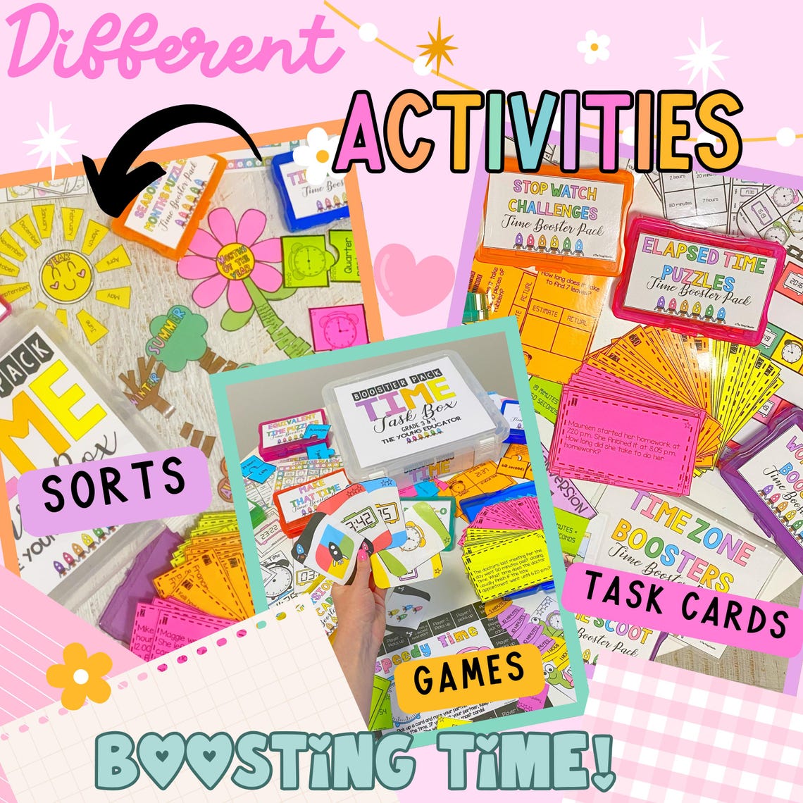 TIME BOOSTER PACK Bundle - Maths Activity Pack Bundle *differentiated ...