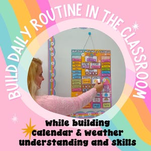 INTERACTIVE Daily Calendar & Weather Chart | Bulletin Board Classroom ...