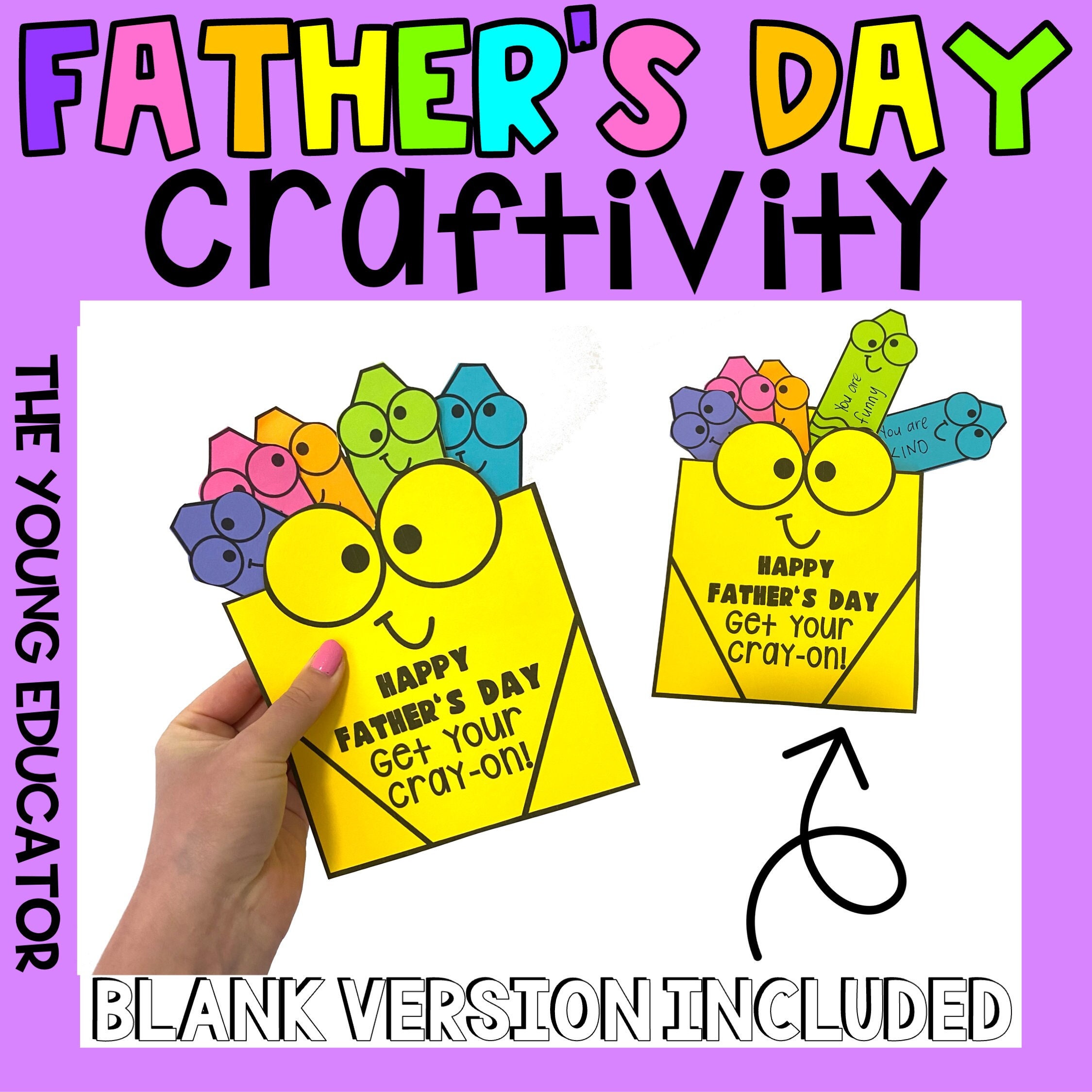 Father's Day Crayon Craftivity & Other Male Figures - Etsy