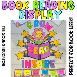 BOOK READING DISPLAY / Book Week / Read, Grow, Inspire! - Etsy