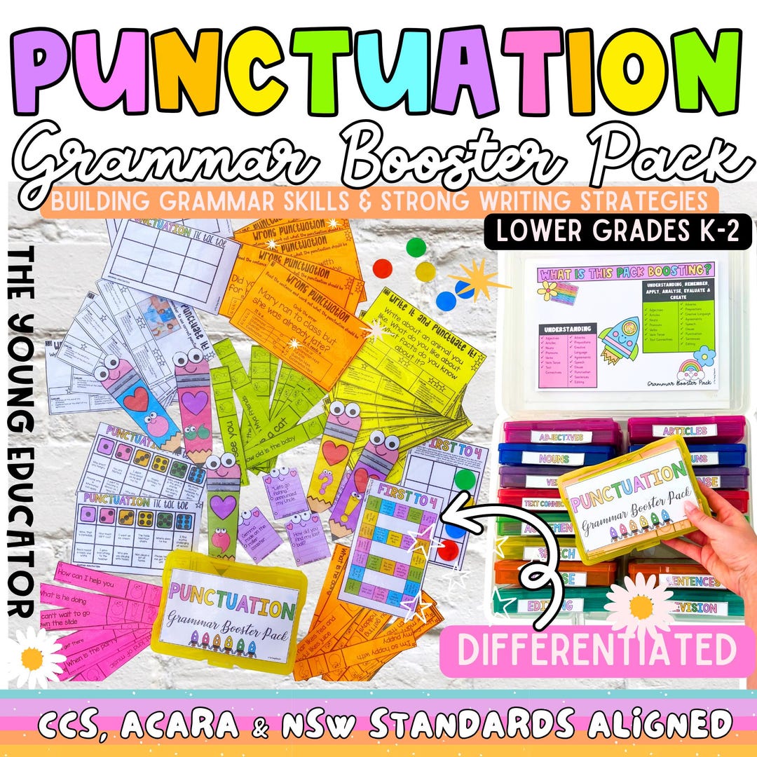 4. Punctuation Lower Grades Grammar Booster Pack - Etsy