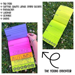 Season Report Writing Booster Flip Book / Informative Writing Template ...