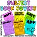 Subject Book Covers Back to School Classroom - Etsy