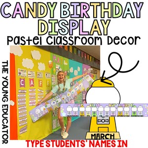 PASTEL CANDY BIRTHDAY Display *classroom Decor* - Etsy