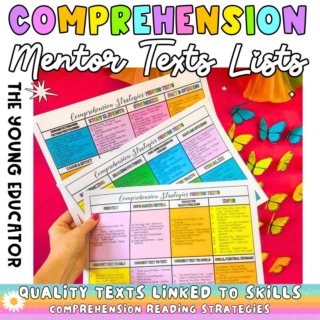 Comprehension Strategies Mentor Texts List - Etsy