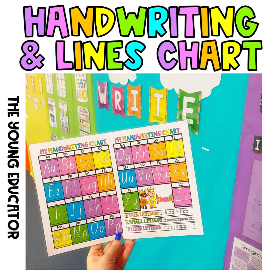 Handwriting & Lines Letter Charts ALPHABET - Etsy