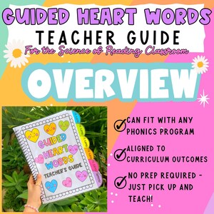 GUIDED HEART WORDS Teacher's Guide / Science of Reading / Tricky Words ...