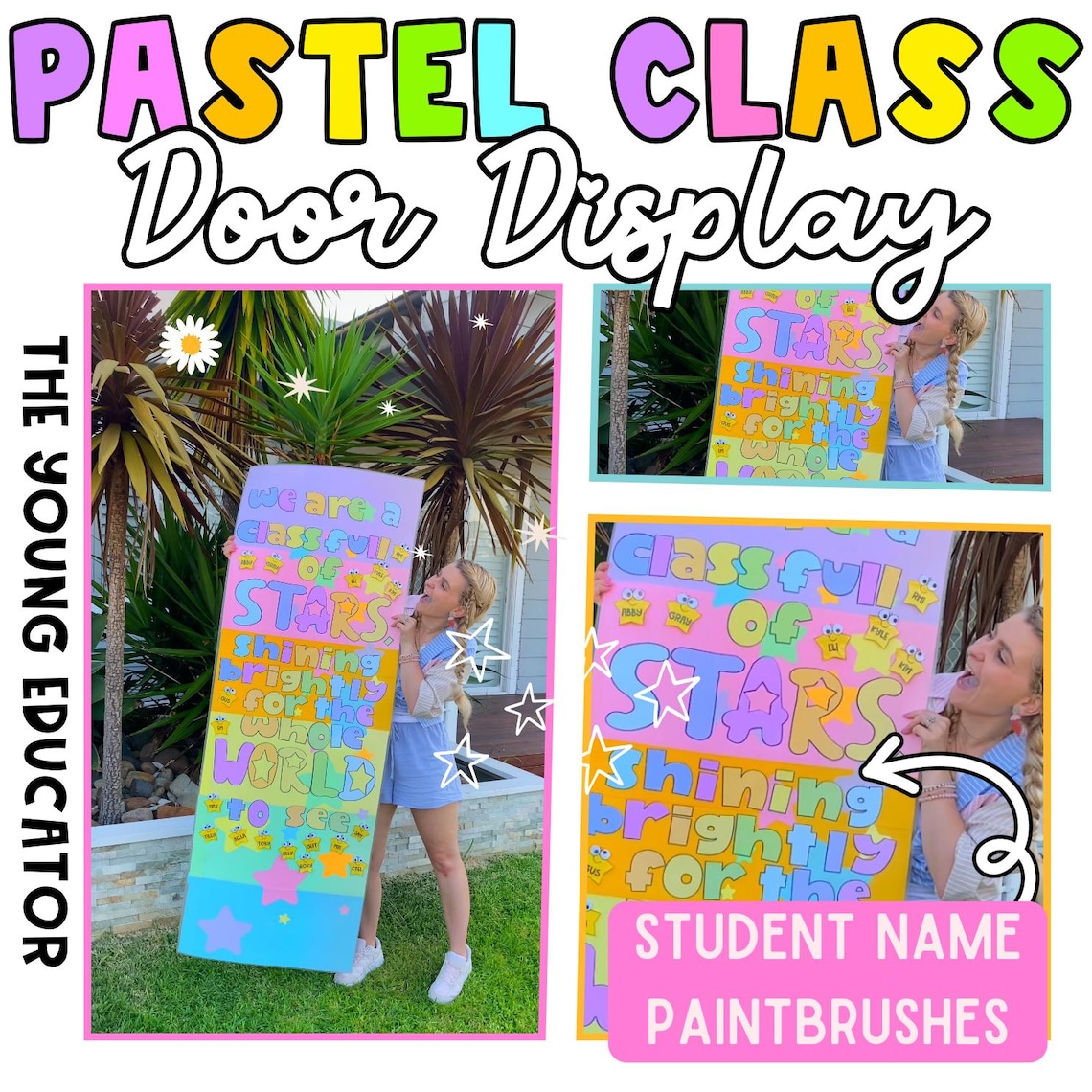 PASTEL RAINBOW Classroom Door Display - Etsy