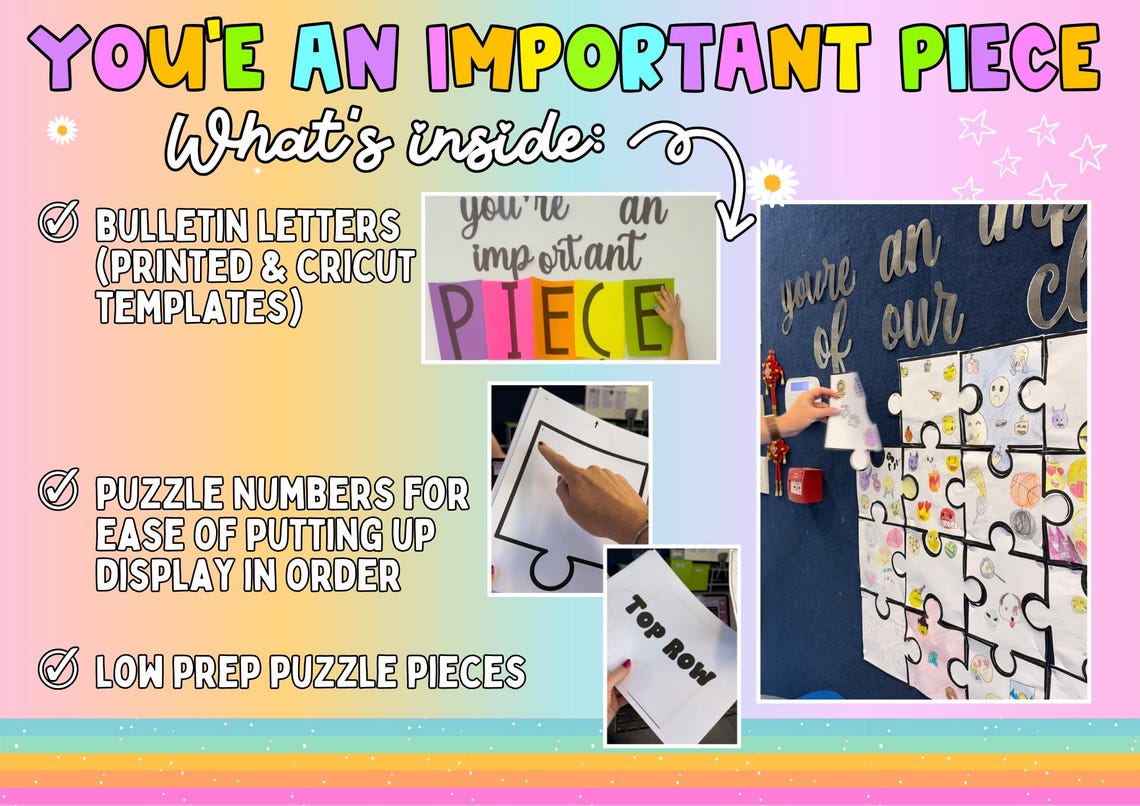 You're an Important Piece of Our Class Puzzle Door/bulletin Board ...