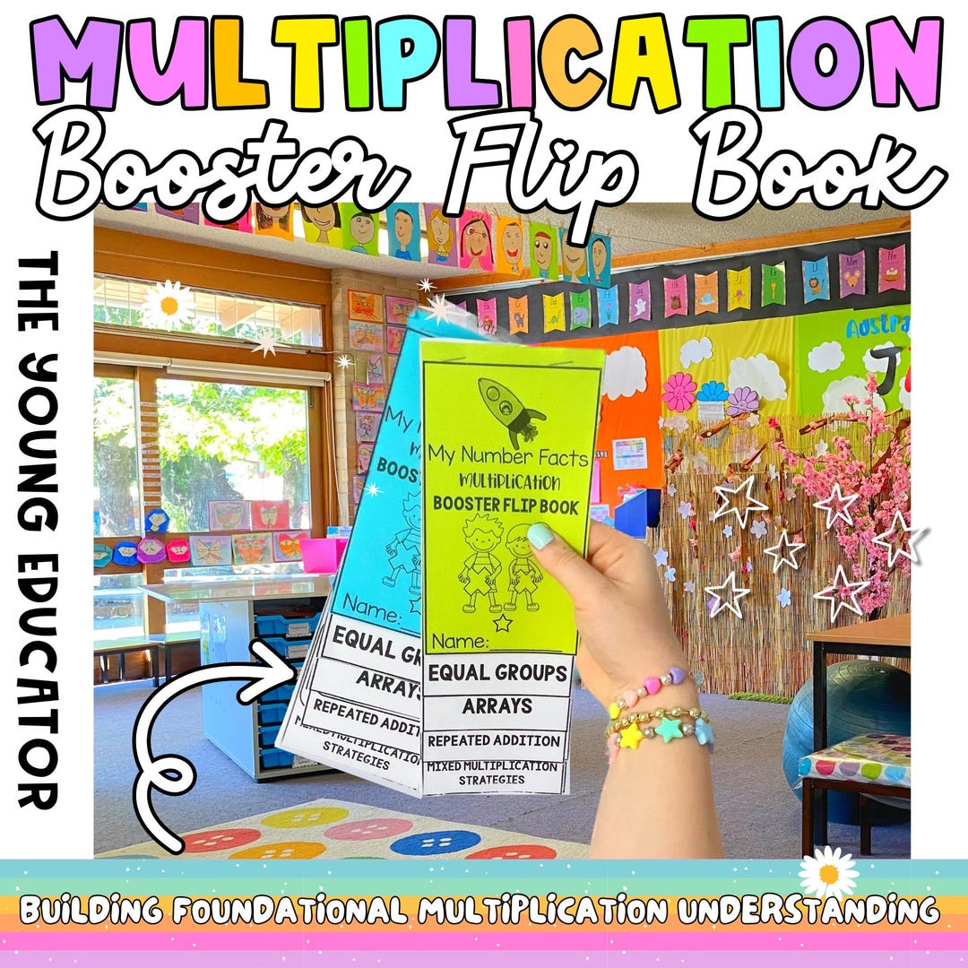 Multiplication Booster Flip Book - Equal Groups, Arrays, Repeated ...