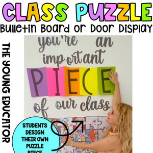 You're an Important Piece of Our Class Puzzle Door/bulletin Board ...