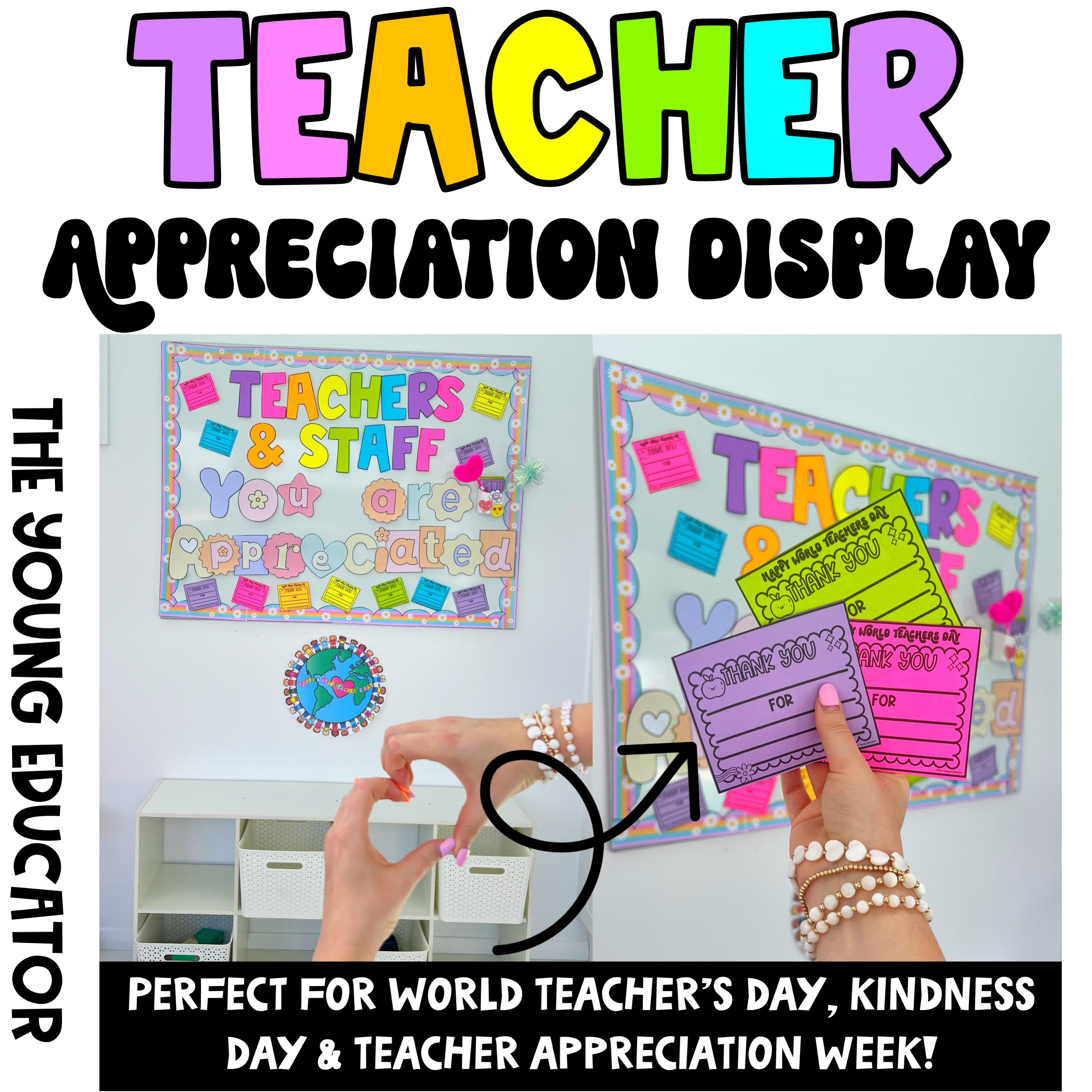 YOU ARE APPRECIATED! World Teacher's Day Teacher Appreciation Bulletin ...
