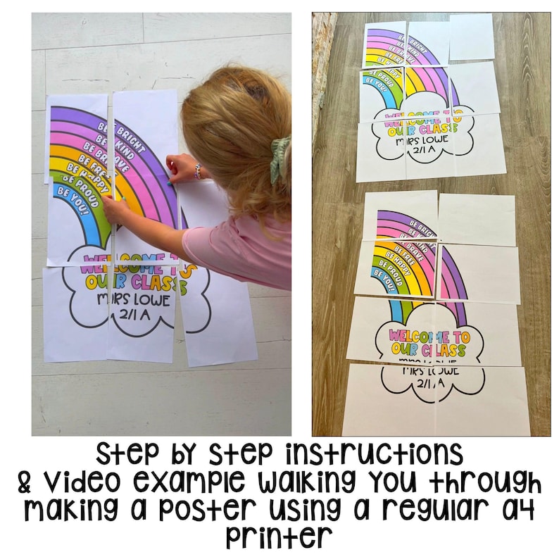 Rainbow Classroom Door Display - Word of Affirmation! - Etsy