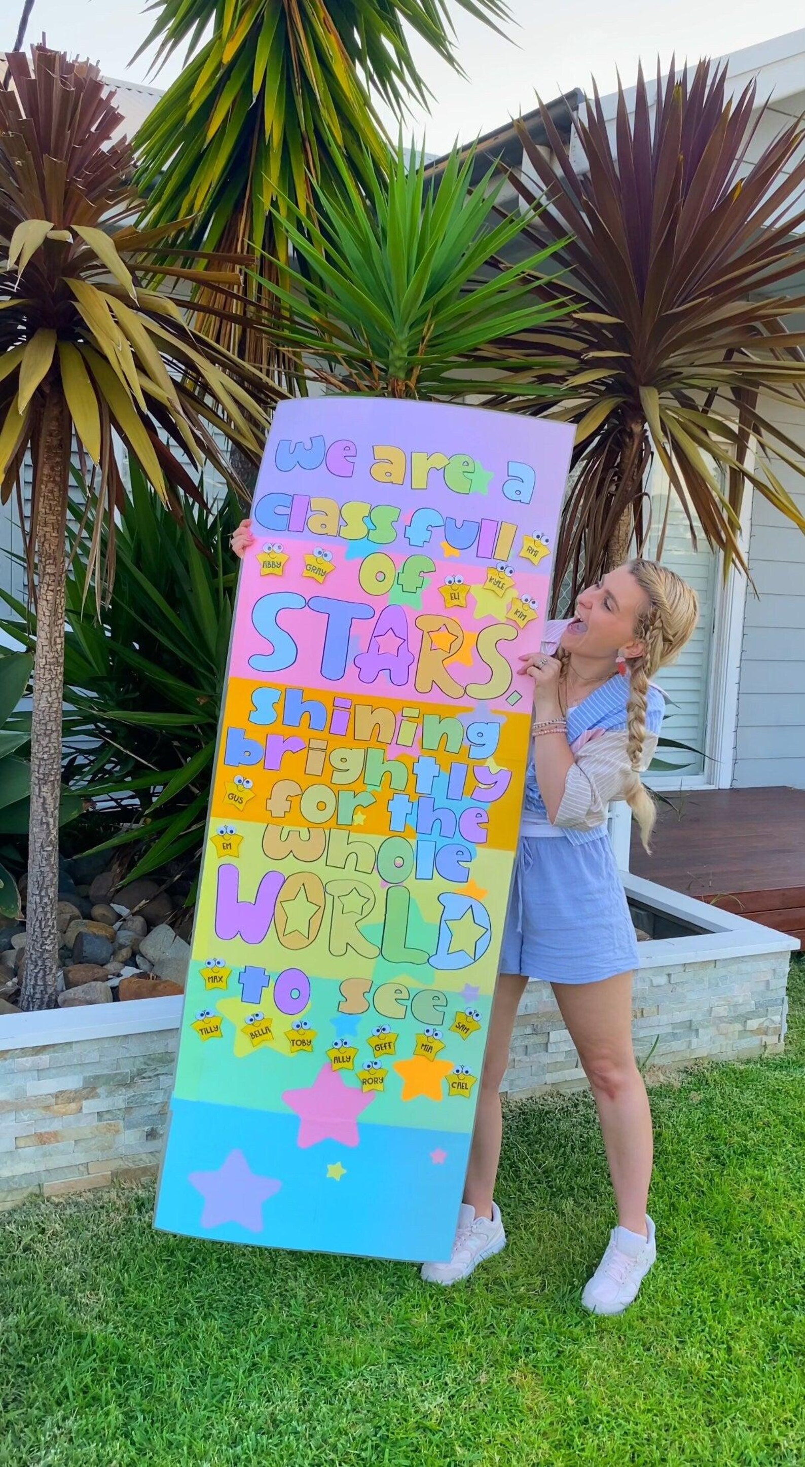 PASTEL RAINBOW Classroom Door Display - Etsy