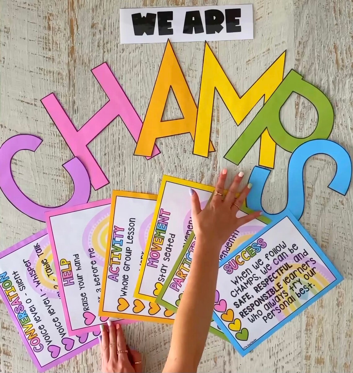 CHAMPS EDITABLE POSTERS Classroom Rules Expectations - Etsy