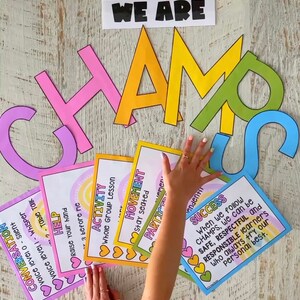 CHAMPS EDITABLE POSTERS Classroom Rules Expectations - Etsy