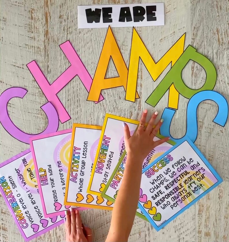 CHAMPS EDITABLE POSTERS Classroom Rules Expectations - Etsy