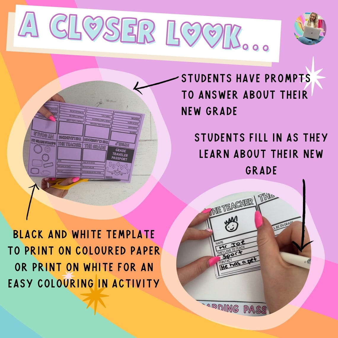 Grade Traveler Passport Activity -move Up/step up Day/new Grade ...