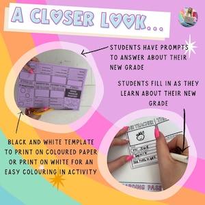 Grade Traveler Passport Activity -move Up/step up Day/new Grade ...