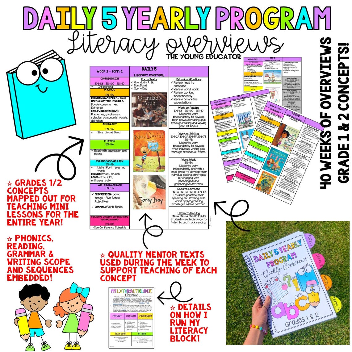 Daily 5 Literacy Program Overview - Year Bundle - Grade 1 & 2 - Etsy
