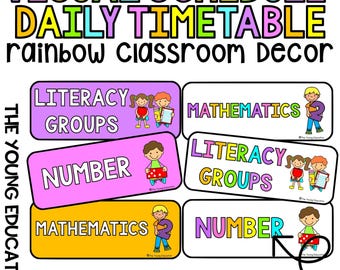 Spotty Brights Visual Schedule, Editable Classroom Visual Timetable ...