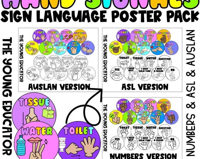 CLASS HAND SIGNALS | Sign Language Flashcards | Communication | Flash ...