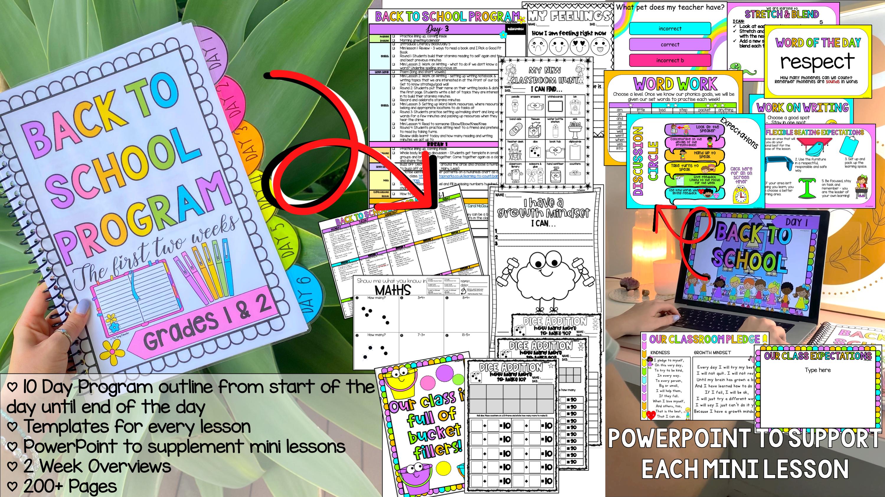 BACK TO SCHOOL Program - Grades 1 and 2 *first Ten Days* - Etsy