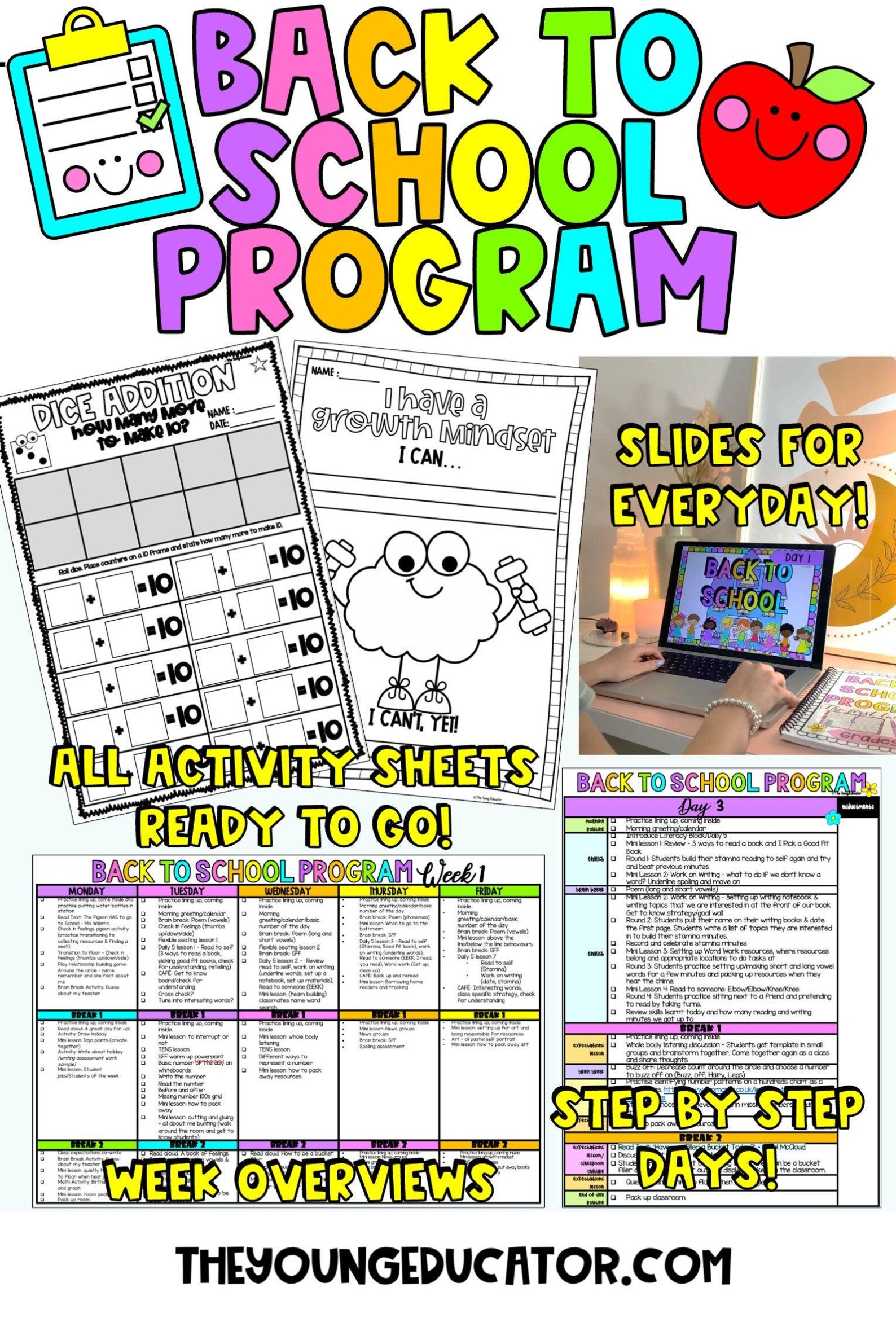BACK TO SCHOOL Program - Grades 1 and 2 *first Ten Days* - Etsy