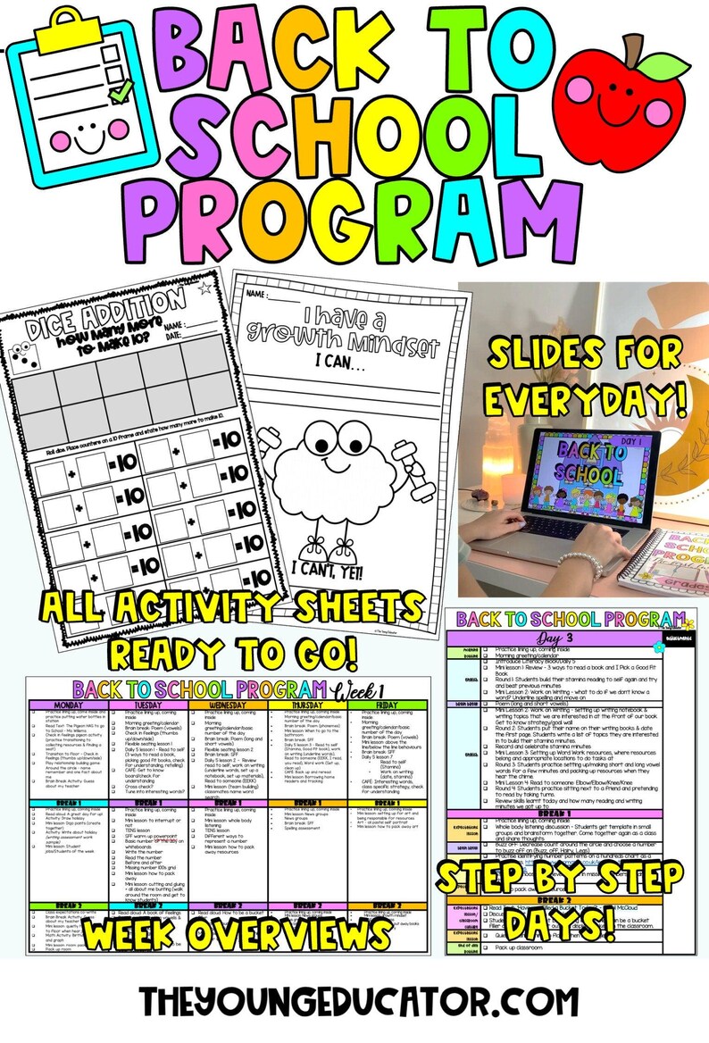 BACK TO SCHOOL Program - Grades 1 and 2 *first Ten Days* - Etsy