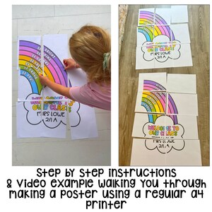 Rainbow Classroom Door Display Word of Affirmation - Etsy