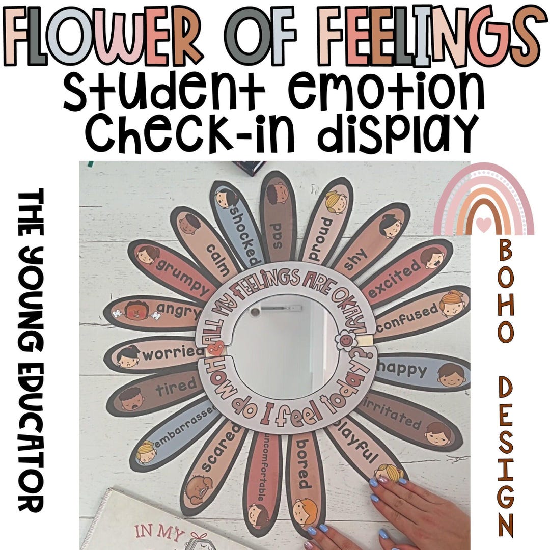 BOHO Flower of Feelings Mirror Display / All Feelings Are OKAY! - Etsy