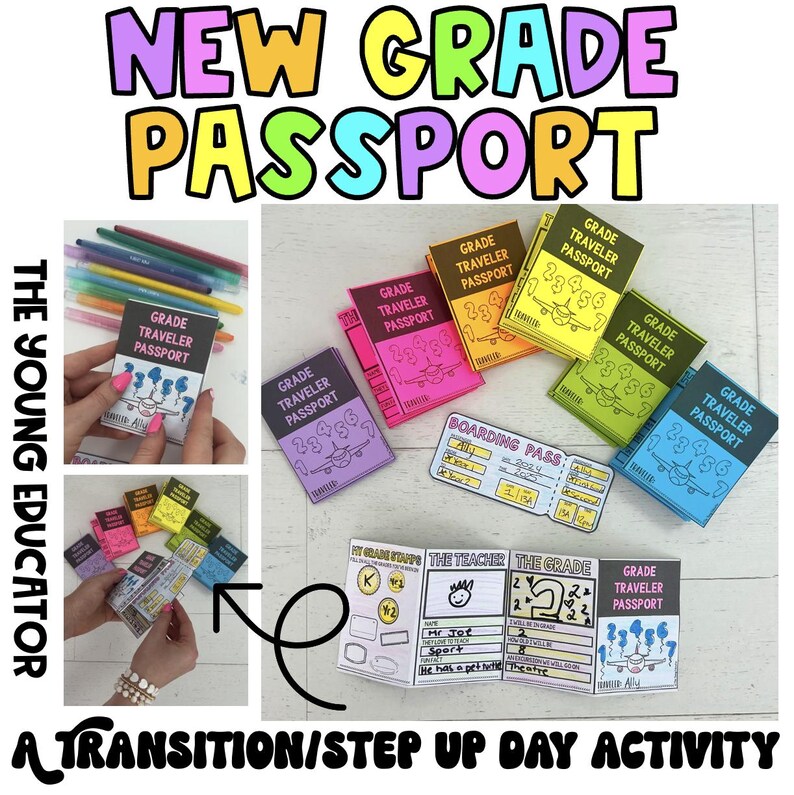 Grade Traveler Passport Activity Step up Day/new Grade Transition Day ...