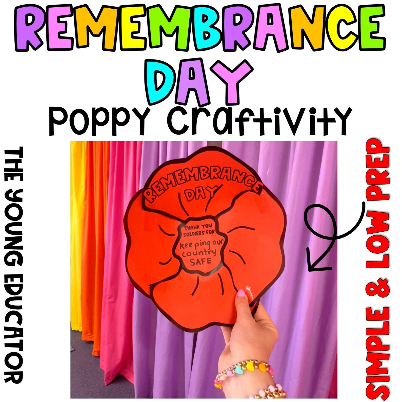 Remembrance Day Poppy Craftivity *low Prep* - Etsy Canada