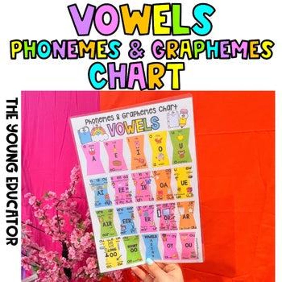 Vowels Phonemes and Graphemes - LITERACY CHART - Etsy