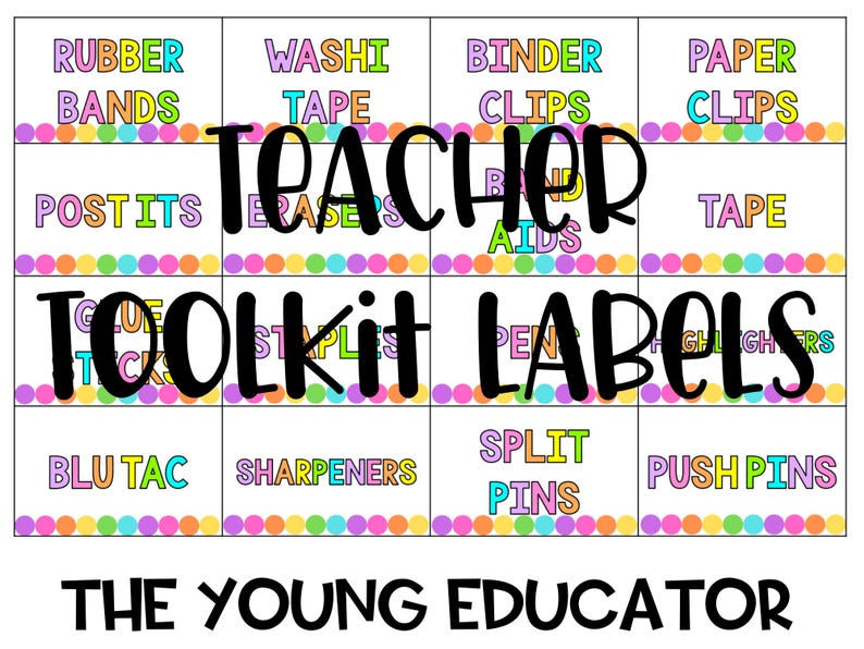 Teacher Toolbox Labels - Etsy