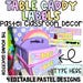 Pastel Rainbow TABLE CADDY LABELS *editable* Stationery/classroom Table ...