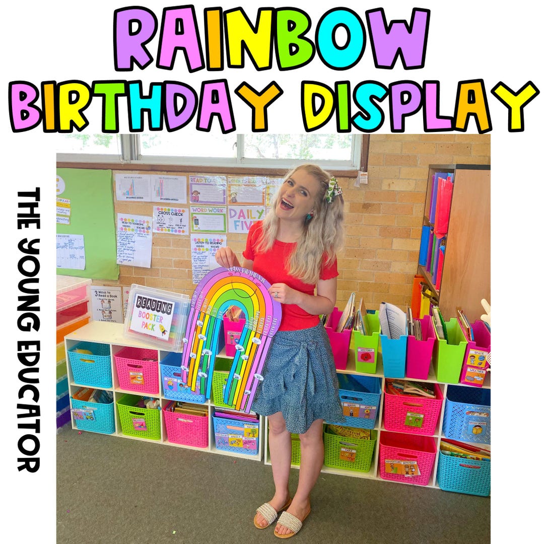 Rainbow Birthday Display - Etsy