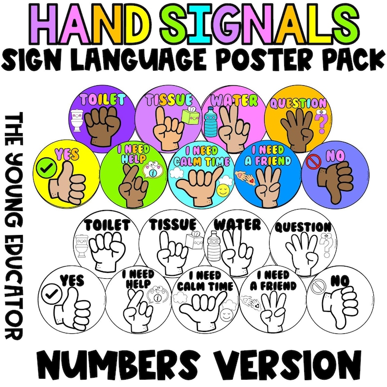 Auslan & ASL - Sign Language Hand Signals - Classroom Management ...