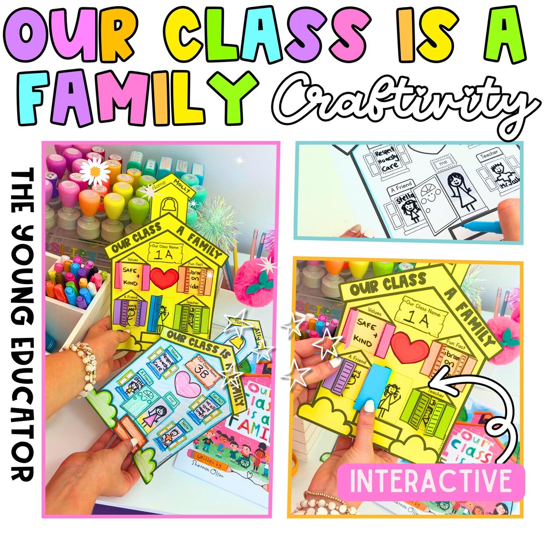 Our Class is a Family Craft Activity | Interactive Craftivity | Back to ...