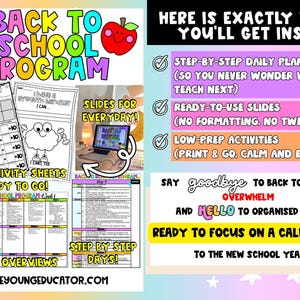 BACK TO SCHOOL Program - Grades 1 and 2 *first Ten Days* - Etsy