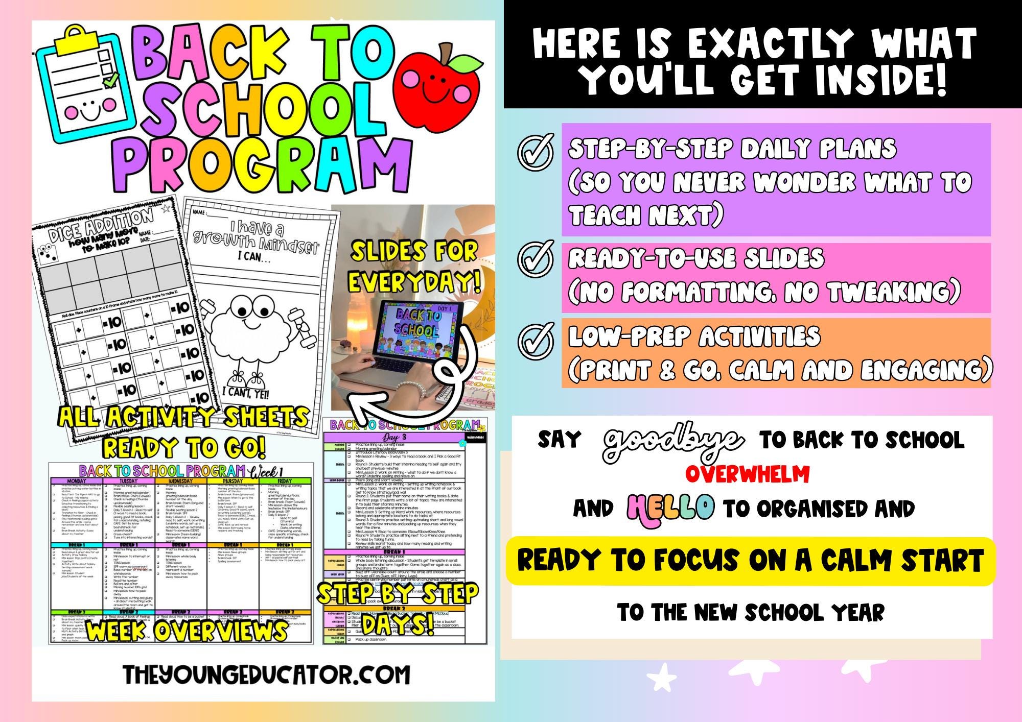 BACK TO SCHOOL Program - Grades 1 and 2 *first Ten Days* - Etsy