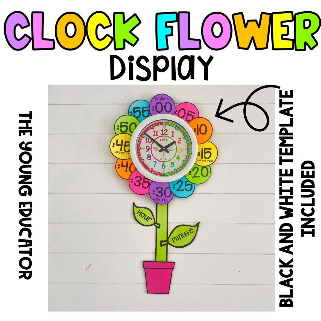 FLOWER CLOCK DISPLAY - Etsy