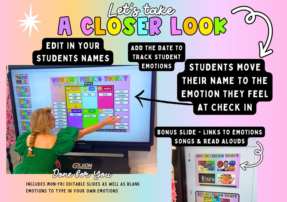 Morning Feelings & Emotional Check-in Visual Slides |daily SEL Routine ...