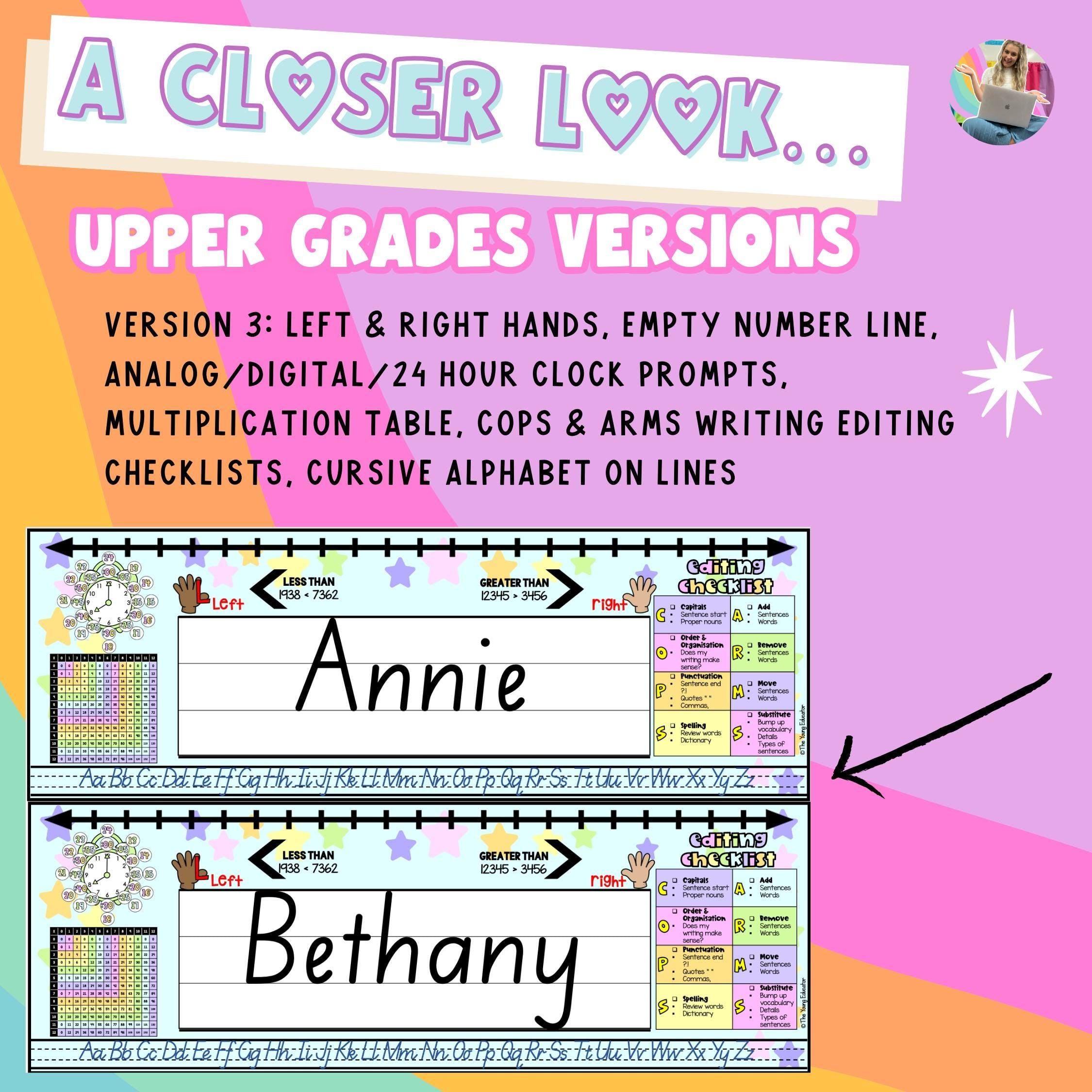 Editable Pastel Desk Plate Name Labels *lower & Upper Years* Back to ...