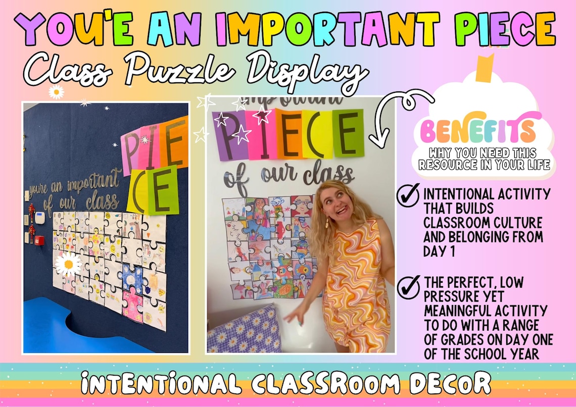 You're an Important Piece of Our Class Puzzle Door/bulletin Board ...